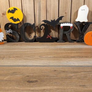 SCARY! Halloween SCARY Sign With Free Standing Wood Letters for Fall ...