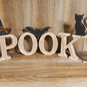 SPOOKY! Halloween SPOOKY Sign With Free Standing Wood Letters for Fall ...