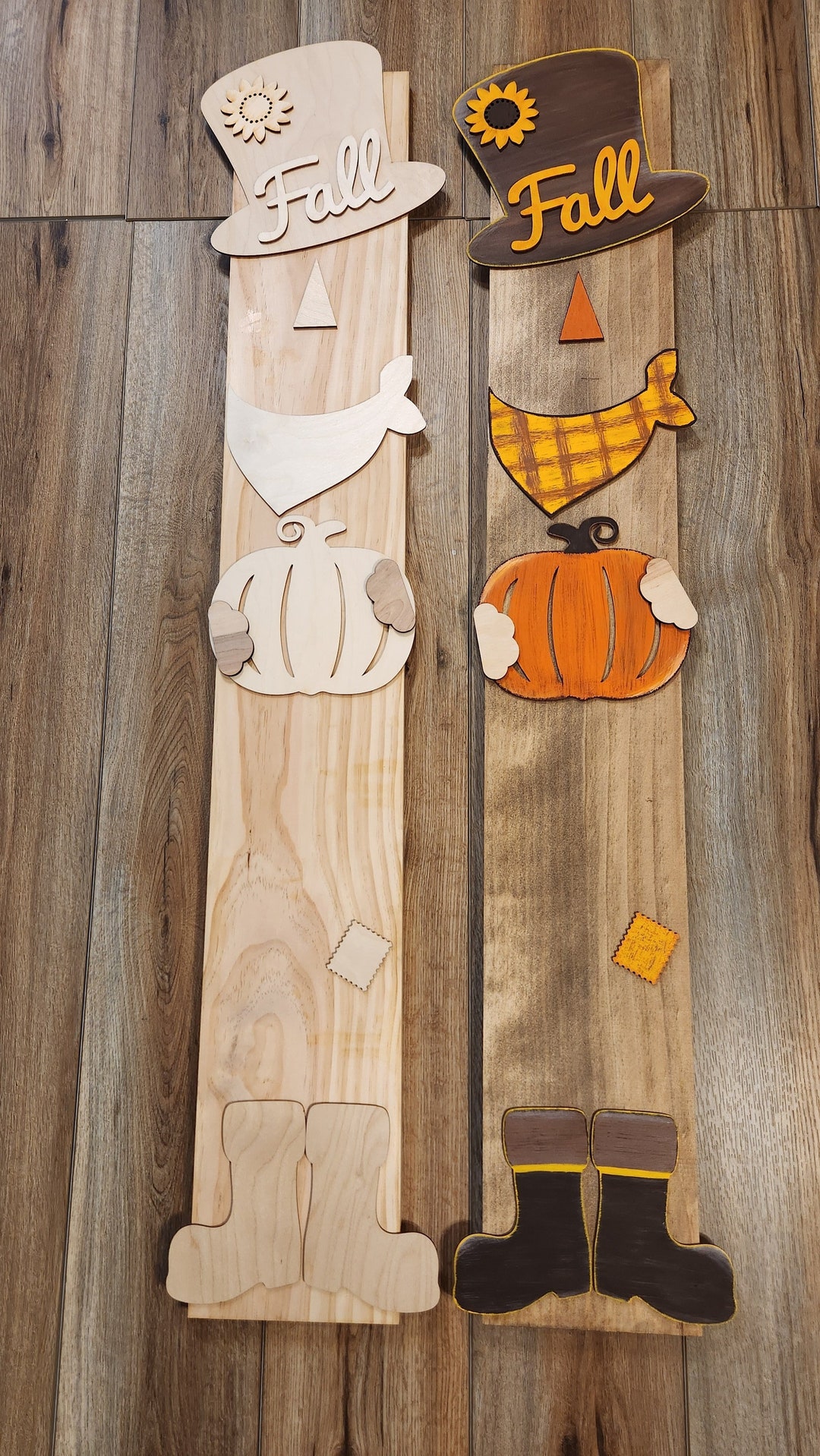 DIY Unfinished Fall Scarecrow Porch Board Kit - Etsy