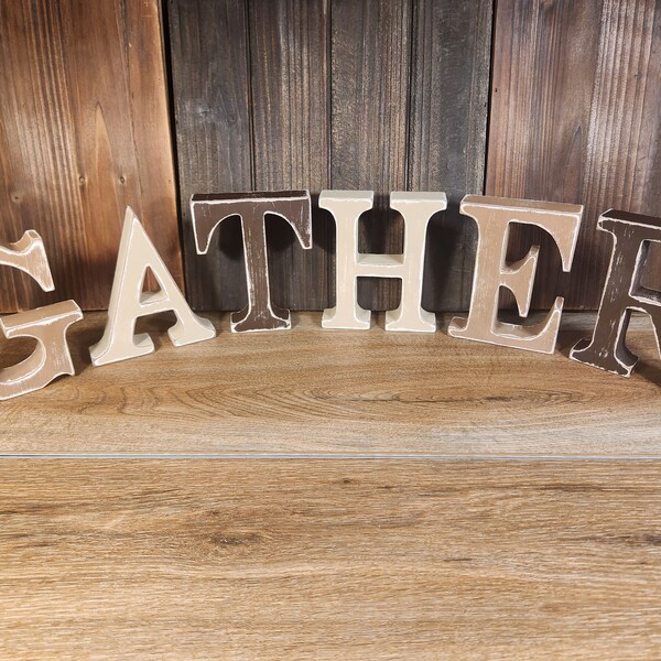 Rustic Wood Letters - Etsy