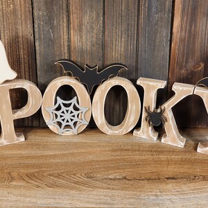 SPOOKY! Halloween SPOOKY Sign With Free Standing Wood Letters for Fall ...