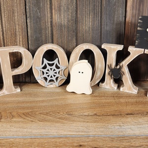 SPOOKY! Halloween SPOOKY Sign With Free Standing Wood Letters for Fall ...