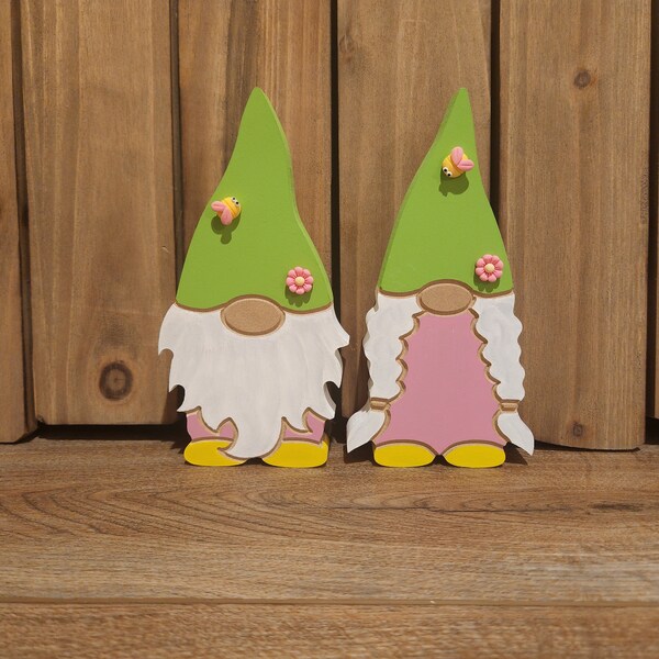 Wood Painted Gnomes - Etsy