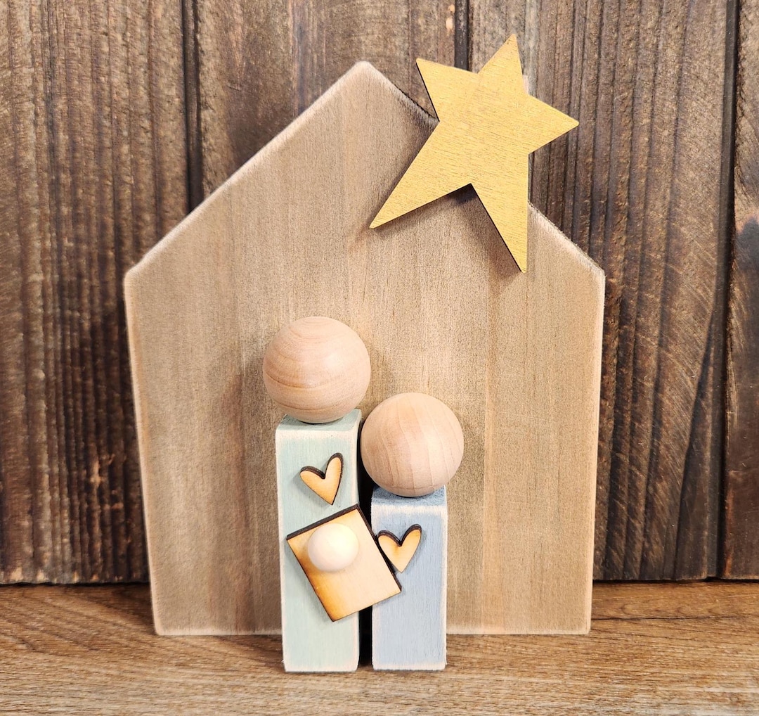 Rustic Wooden Nativity Set for Your Holiday Decor. Celebrate the ...