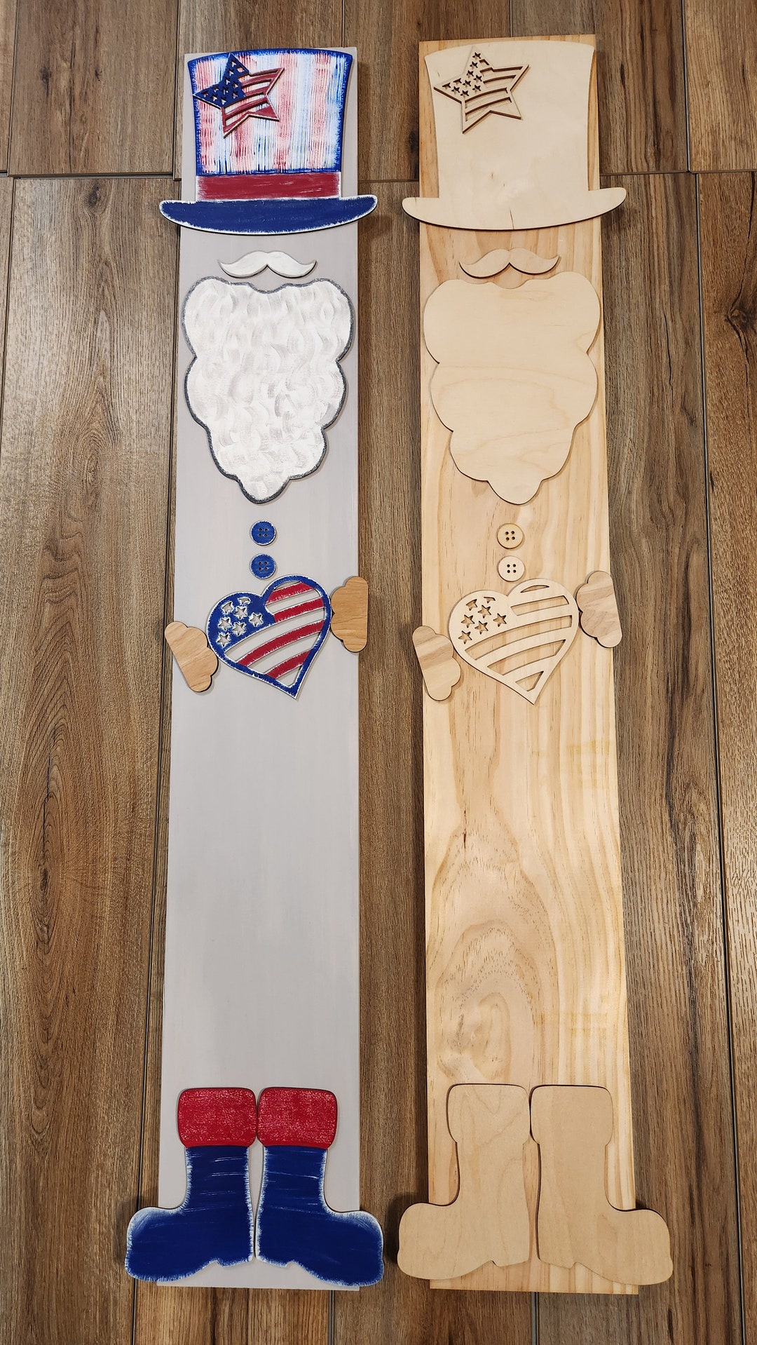 DIY Unfinished Uncle Sam, Independence Day Porch Board Kit - Etsy