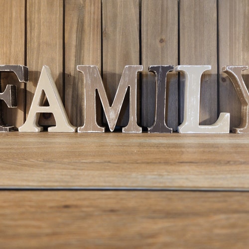Family Sign Free Standing Letters Home Decor Gifts - Etsy