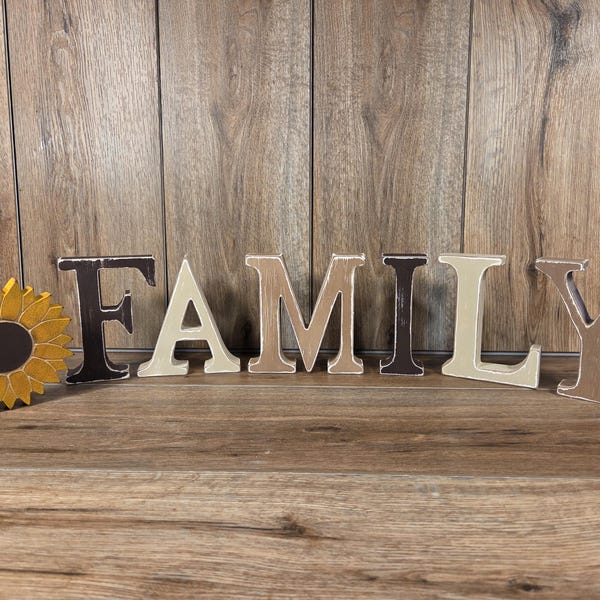 Family Block Letters - Etsy
