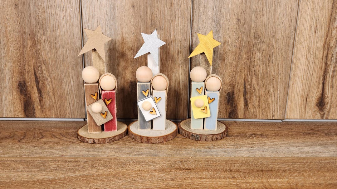 Rustic Wooden Nativity Set for Your Holiday Decor. Celebrate the ...