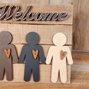Welcome Wood Sign Promoting Inclusivity, Friendship, Unity and Respect ...