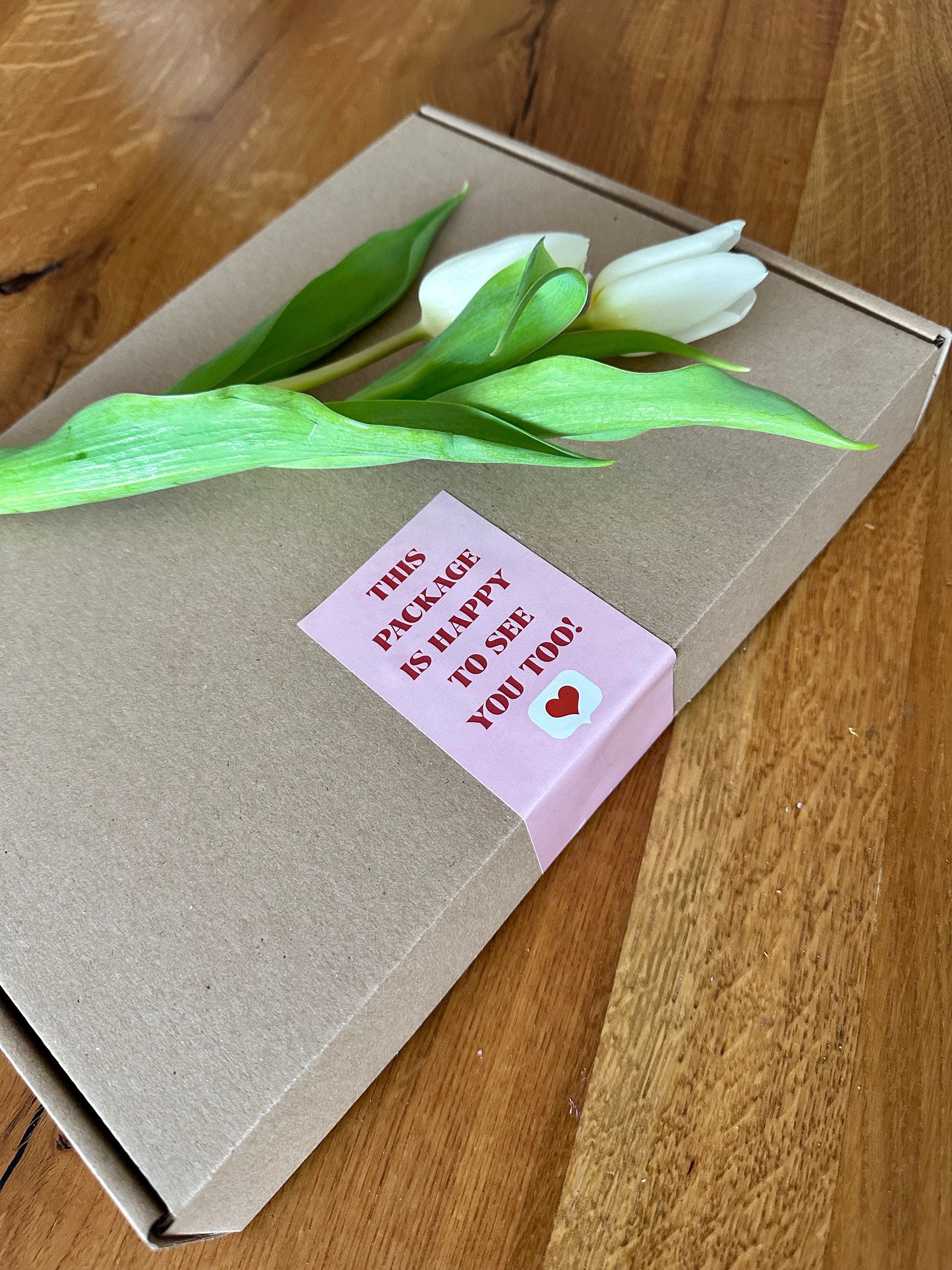 PACKAGING BANDEROLE Pink Heart Thank You Sticker Thank You Sticker ...