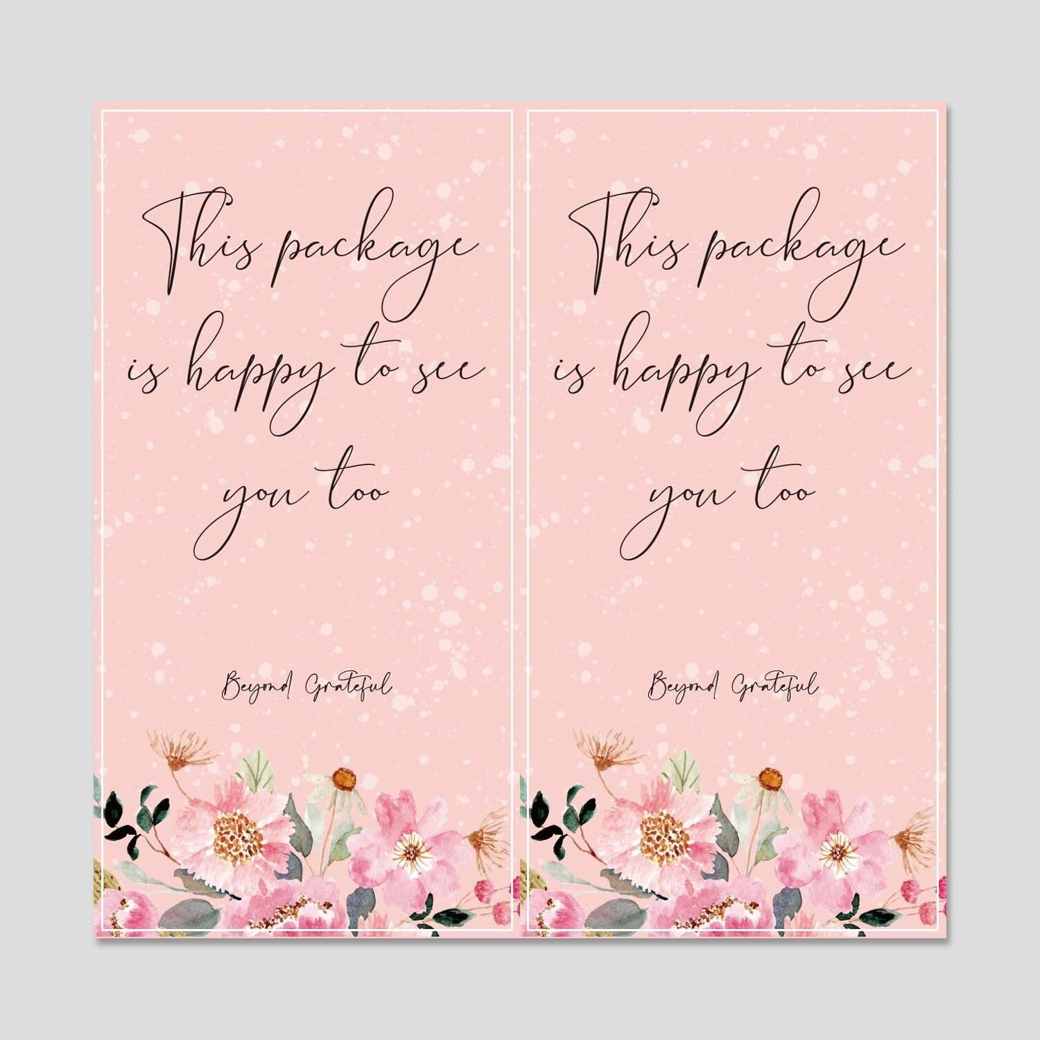 Banderole THIS PACKAGE is Happy to See You Stickers Packaging Handmade ...