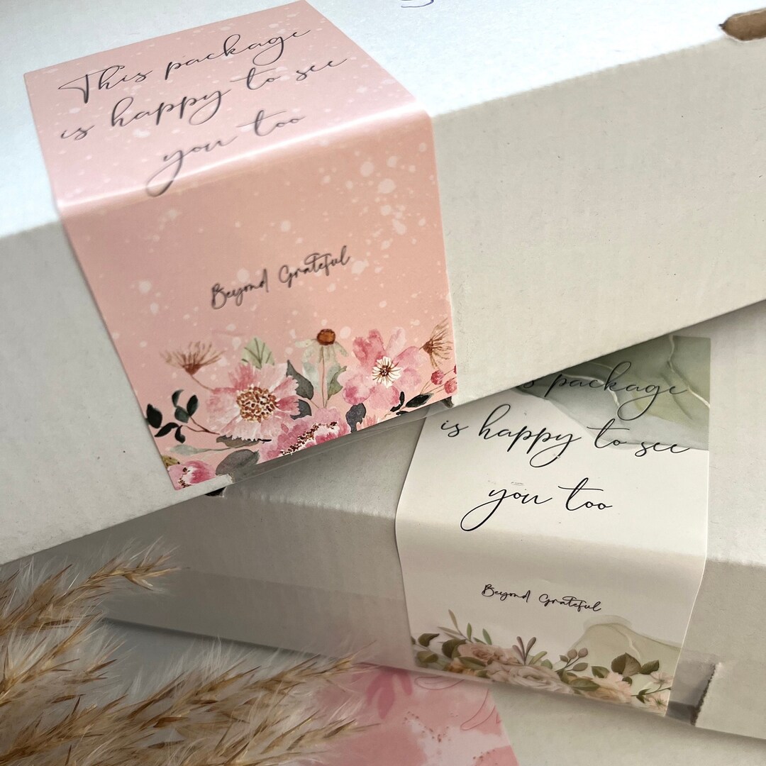 Banderole THIS PACKAGE is Happy to See You Stickers Packaging Handmade ...