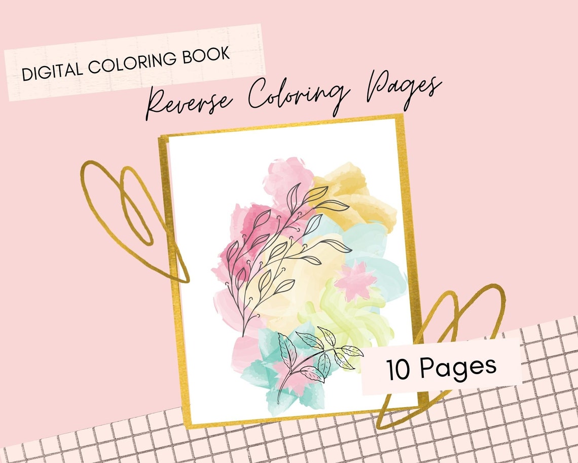 Reverse Coloring Pages - Etsy