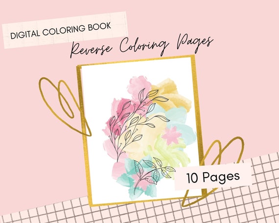 Reverse Coloring Pages - Etsy