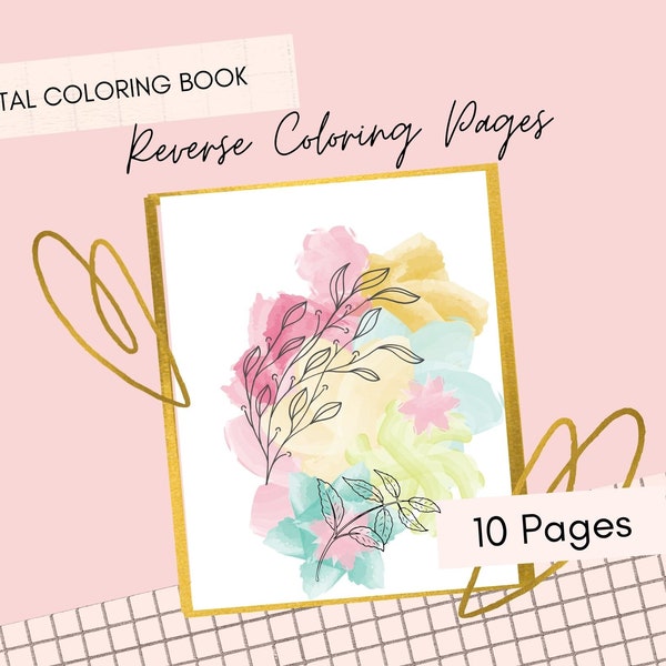 Reverse Coloring Pages - Etsy