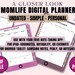 Pink Digital Planner Undated Vertical for iPad or Tablet Monthly Weekly ...