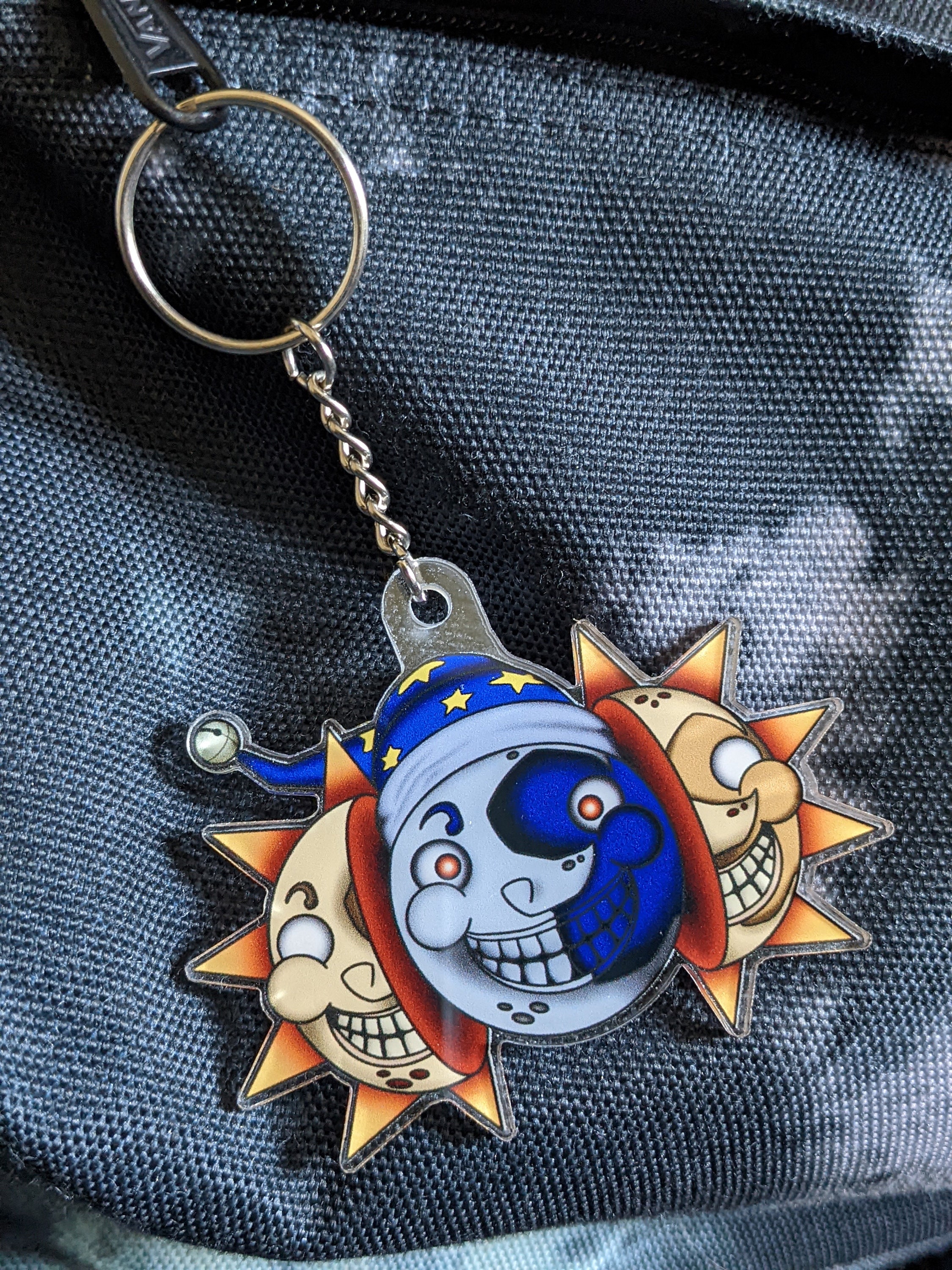 FNAF Security Breach Sun and Moon Acrylic Keychain - Etsy