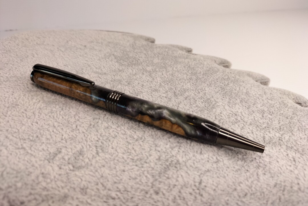 Hand Turned Wood & Resin Pen Heirloom Piece Christmas Gift Luxury Pen ...