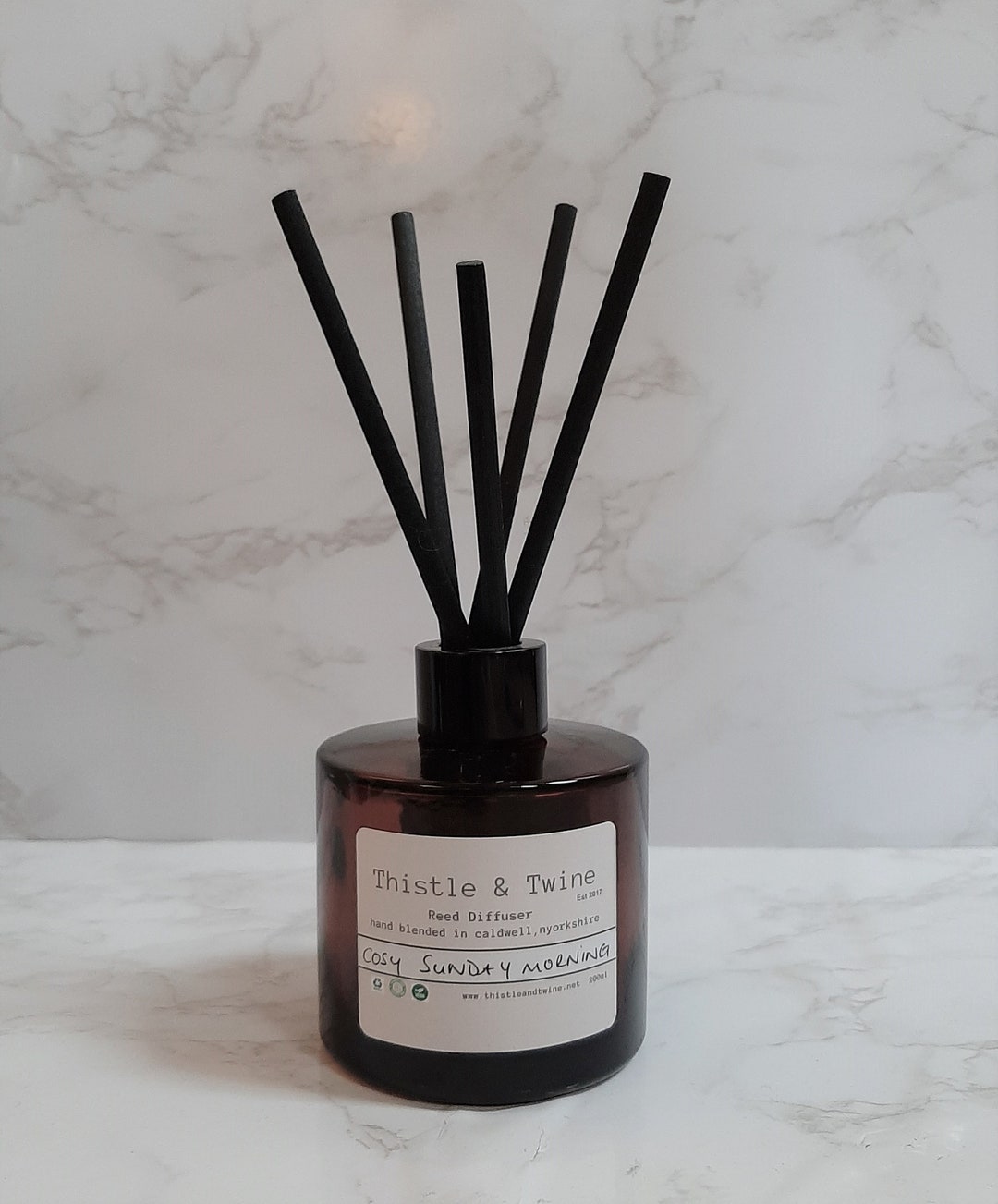 Cosy Sunday Morning Reed Diffuser Large 200ml hand blended in N ...