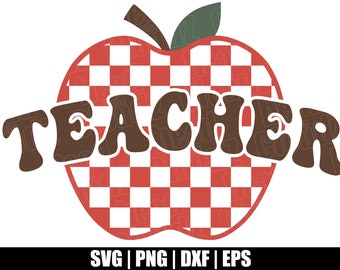 Checker Apple Svg | Etsy