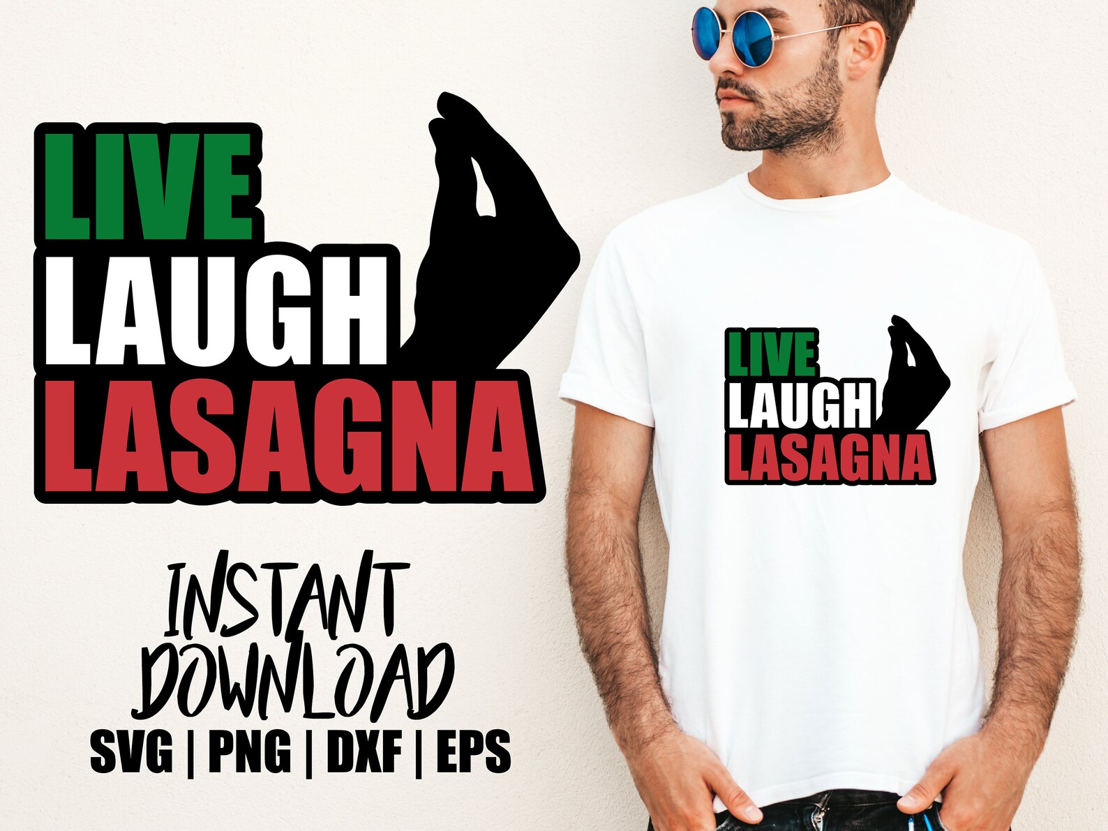 Live Laugh Lasagna Svg Live Laugh Lasagna Png Italian Svg - Etsy