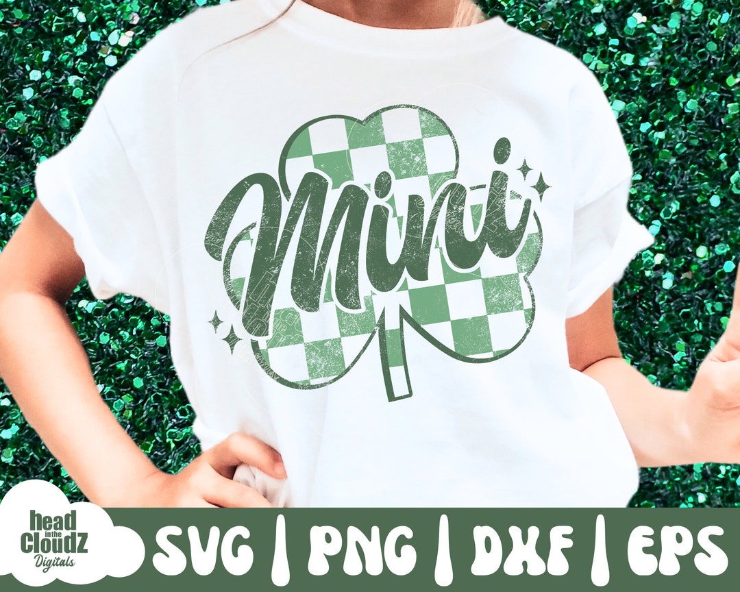 Mini Checker Shamrock SVG Mini Checker Shamrock PNG Lucky Mini Svg ...