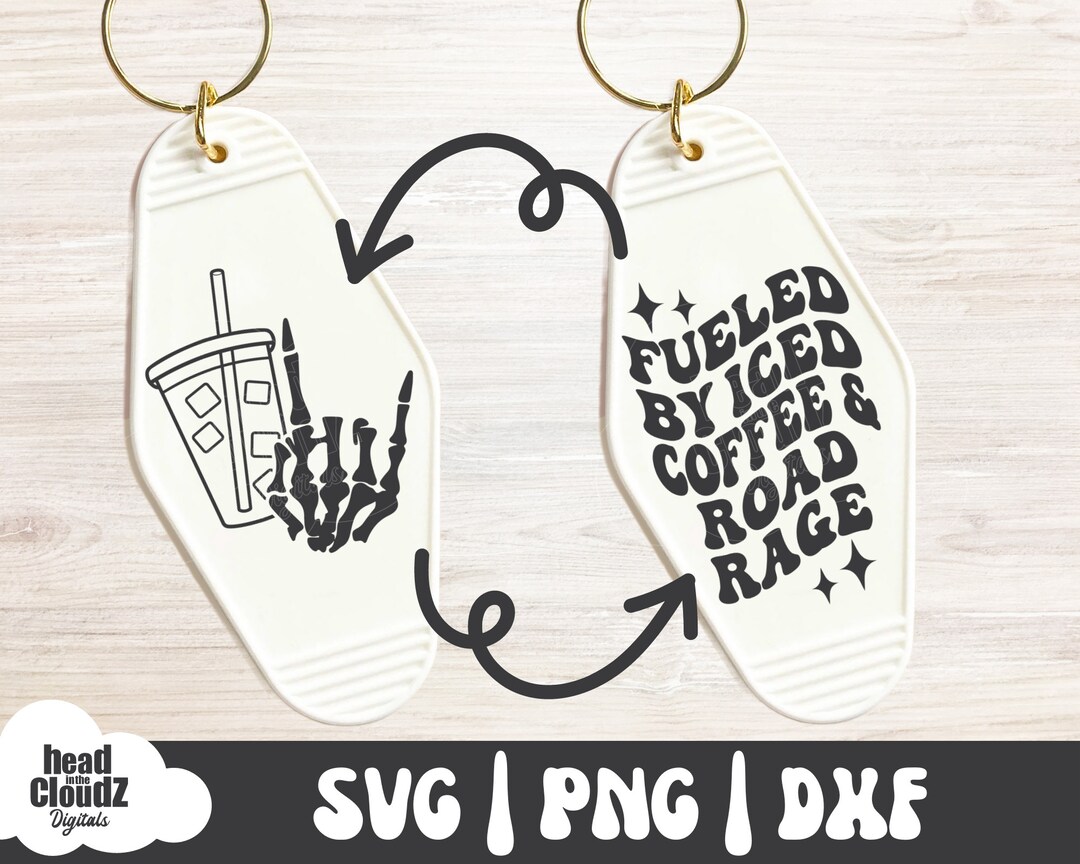 Fueled by Iced Coffee & Road Rage SVG | PNG | DXF | Retro Motel ...