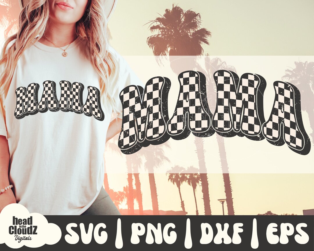 Retro Checker Mama Svg Retro Checker Mama Png Mama Svg Mama Png Retro ...
