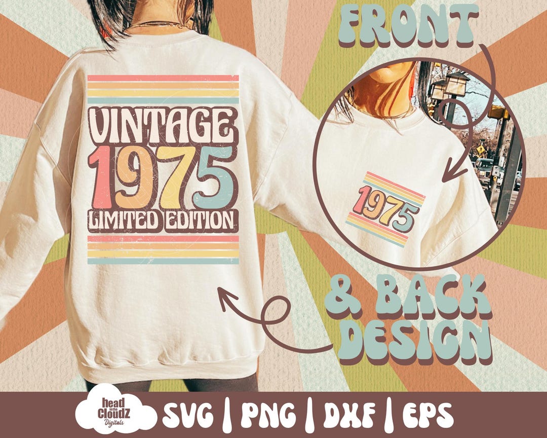 Vintage 1975 Limited Edition SVG | Vintage 1975 Limited Edition PNG ...