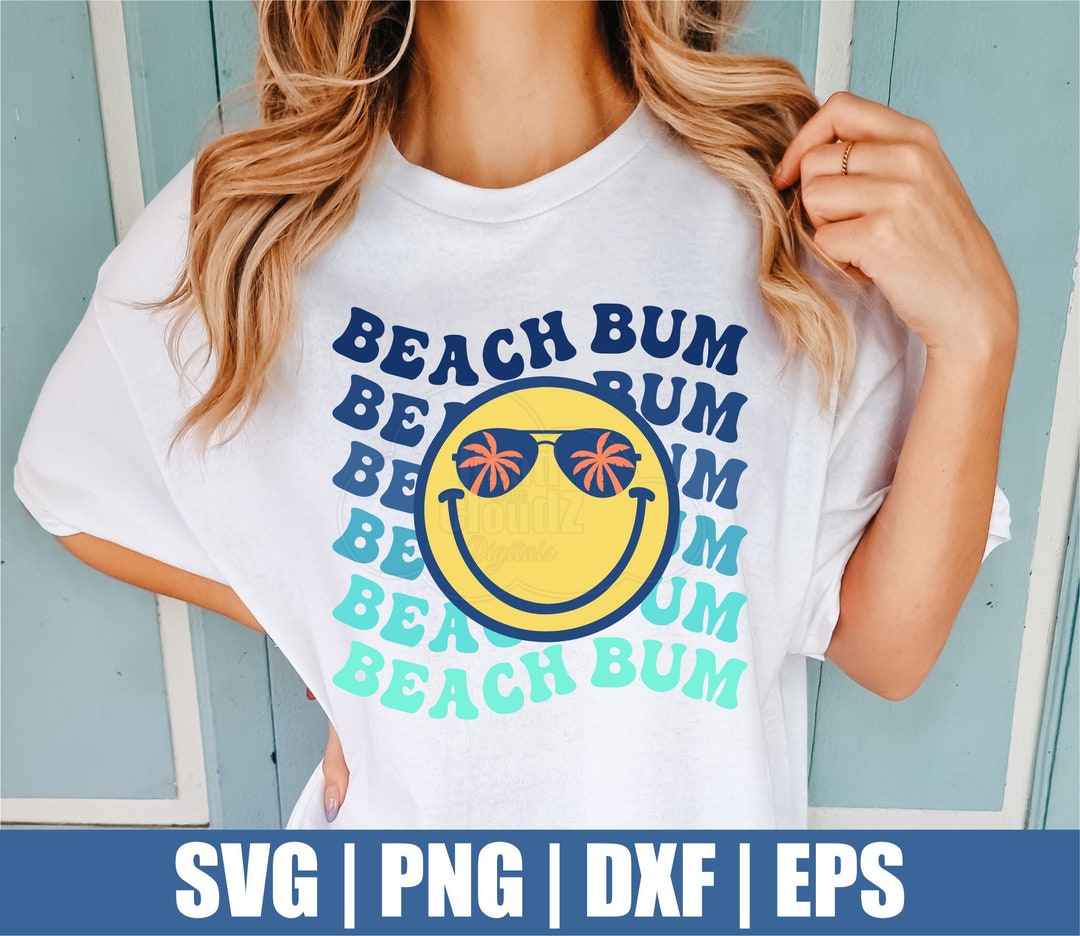 Beach Bum Smiley Svg / PNG / Beach Bum Svg / Beach Bum Png / - Etsy México