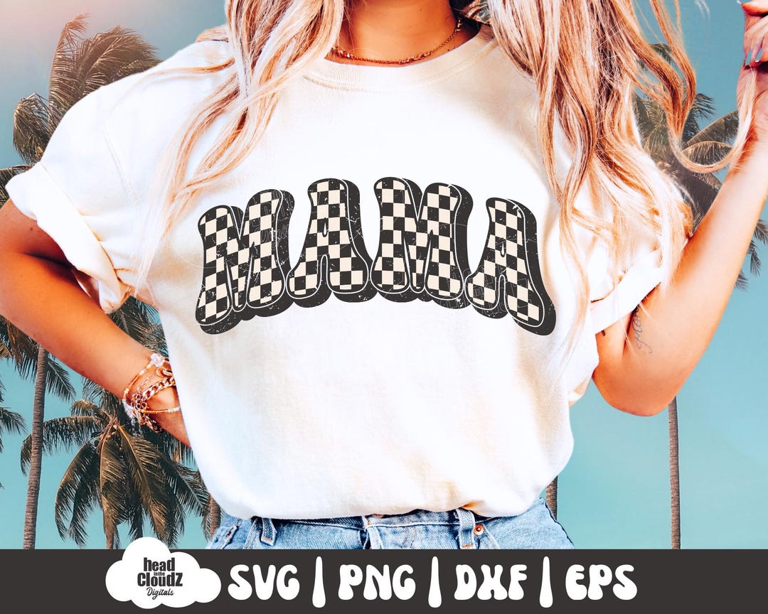 Retro Checker Mama Svg Retro Checker Mama Png Mama Svg Mama Png Retro ...