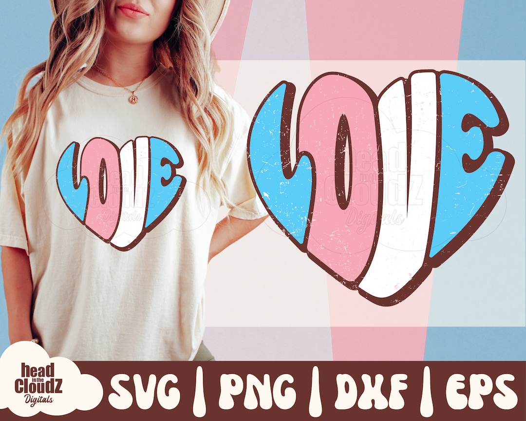 Transgender Love Heart SVG Transgender Love Heart Png - Etsy
