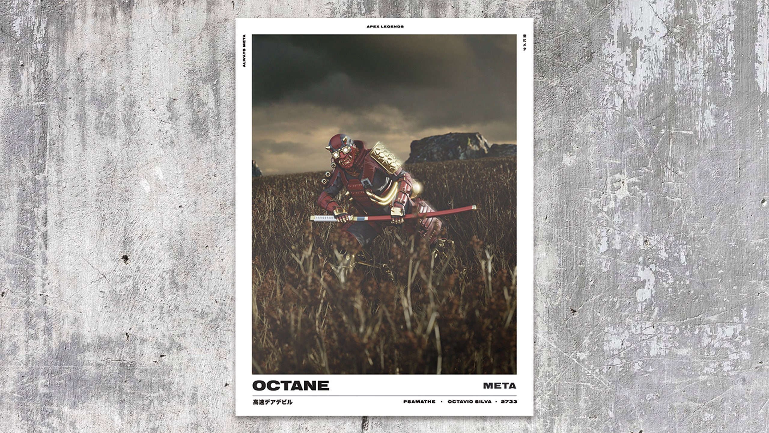 Octane Apex Legends Samurai Poster, Octane Samurai, Apex Legends Art ...