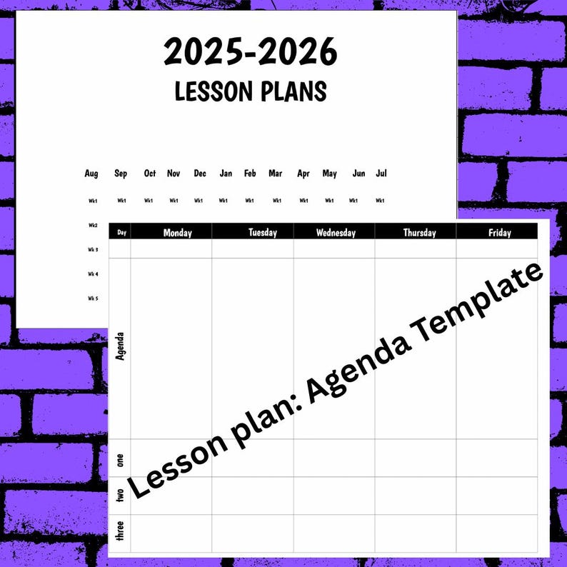 Dated Ultimate Teacher Planner Template 2025-2026 | Weekly Agenda ...
