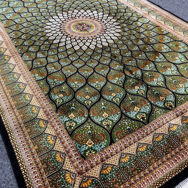 Dark Green Rug - Etsy