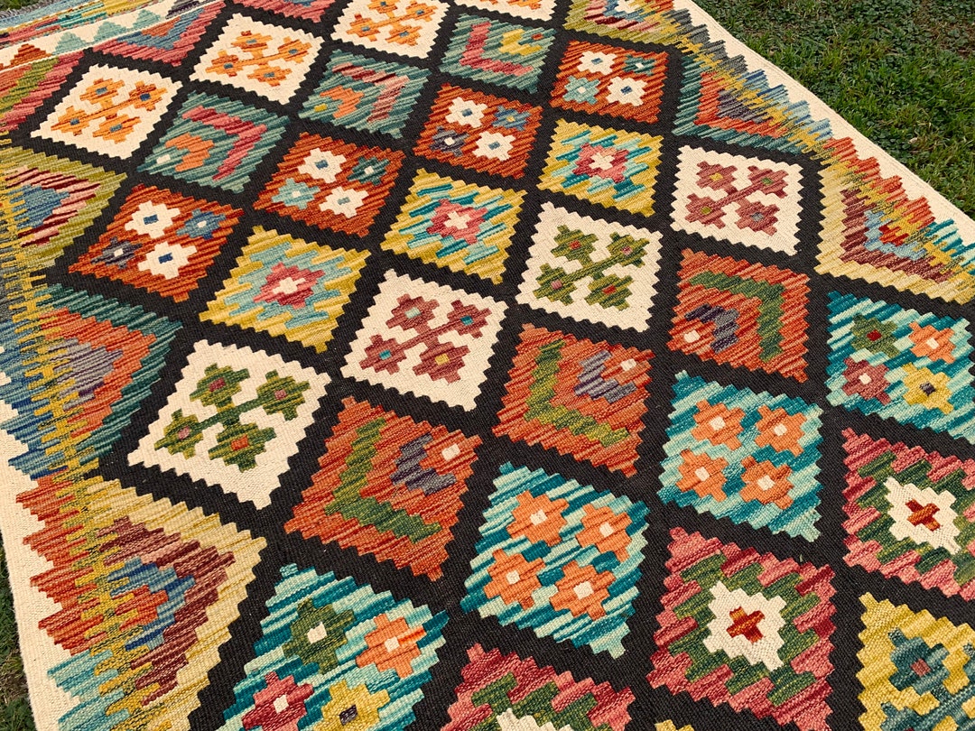 4x6ft. Afghan Kilim Handmade Natural Wool and Dyes Rug Bedroom Rug 4x6 ...