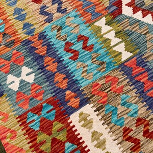 Turquoise 8x10ft. Afghan Kilim Rug Handknotted Flatweave Afghan Rug Rug ...