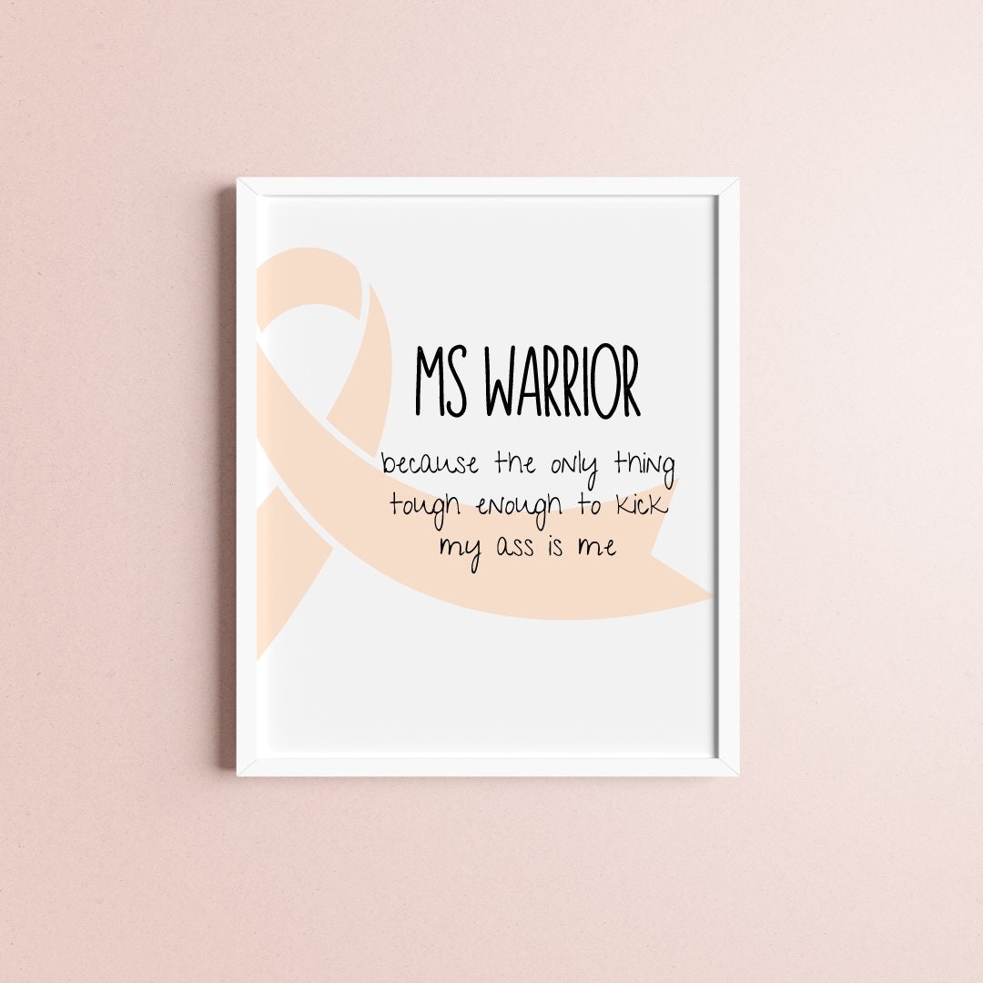 MS Warrior Printable Wall Art - Instant Download | Multiple Sclerosis ...