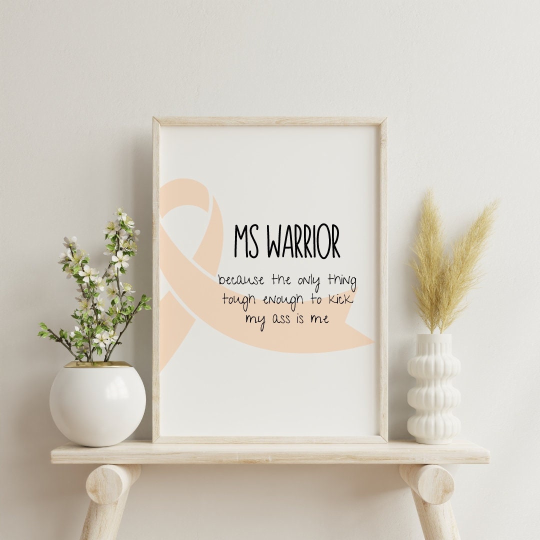 MS Warrior Printable Wall Art - Instant Download | Multiple Sclerosis ...