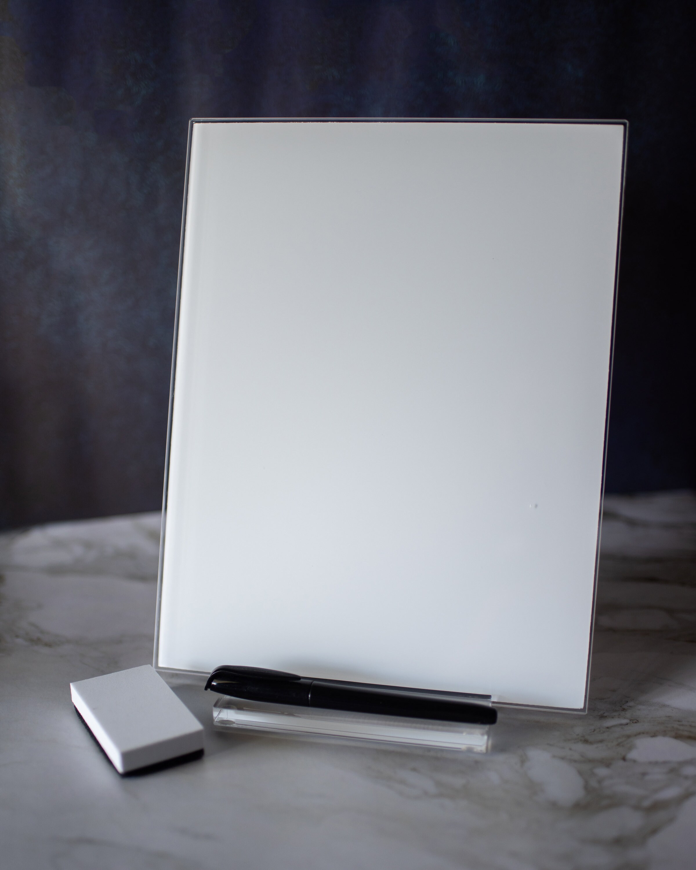 Acrylic Dry Erase Memo White Board With Stand and Marker | Etsy