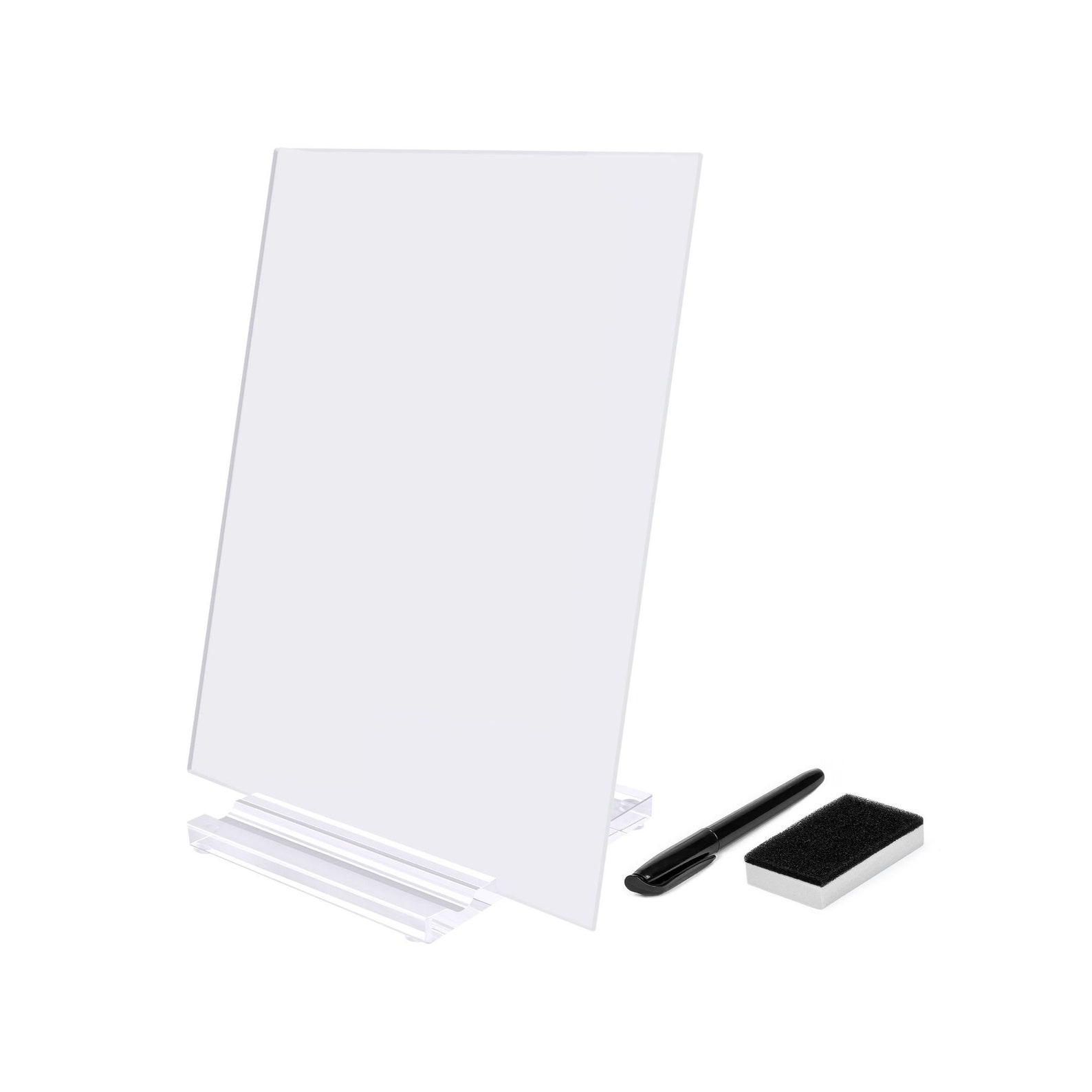 Acrylic Dry Erase Memo White Board With Stand and Marker | Etsy