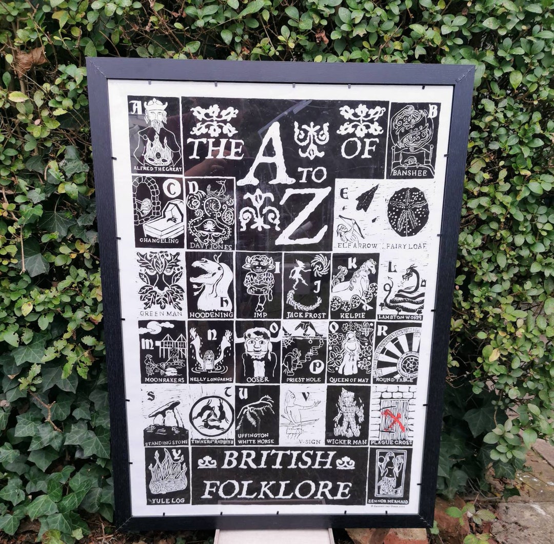 A to Z of British Folklore A1 or A2 Print - Etsy UK