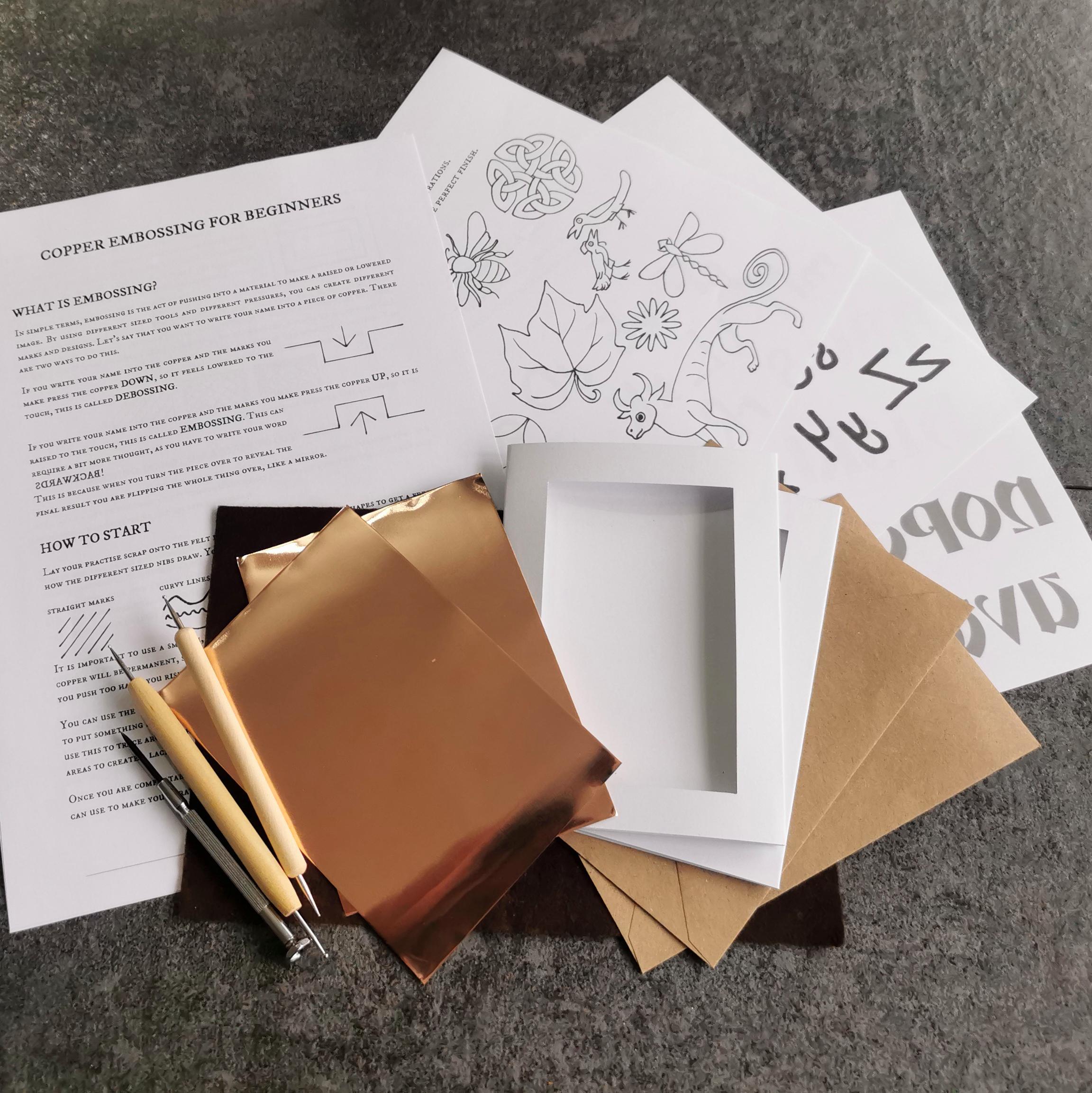 Copper Embossing Kit - Etsy UK