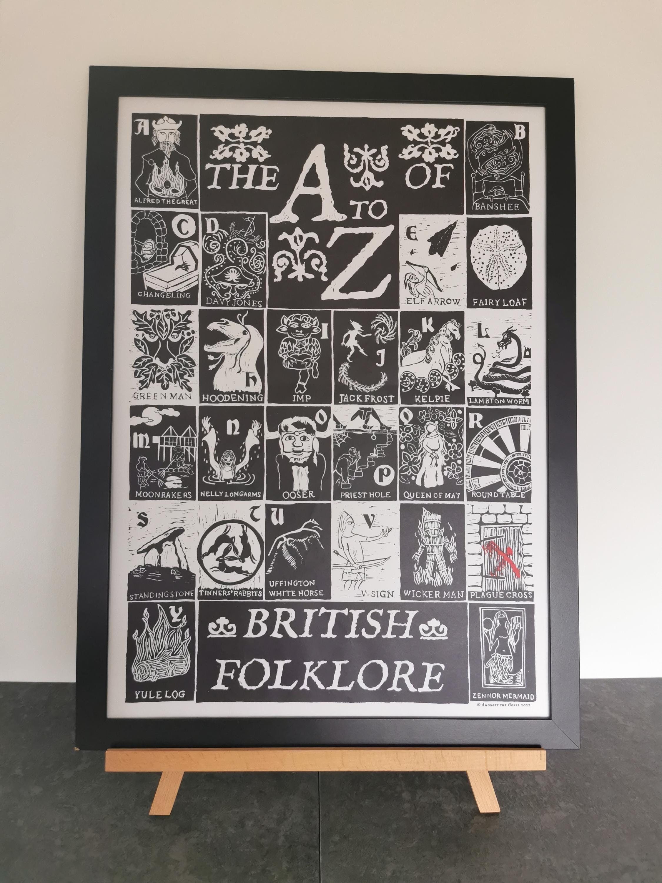 A to Z of British Folklore A1 or A2 Print - Etsy UK