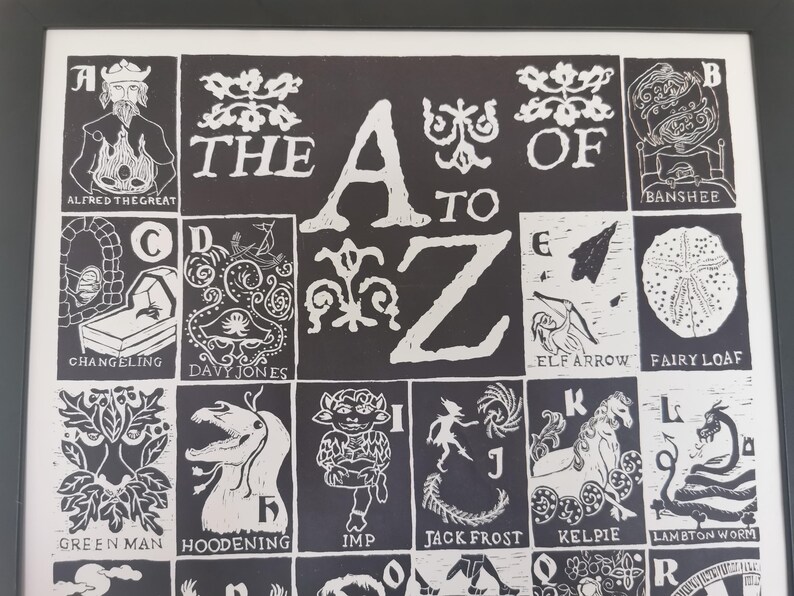 A to Z of British Folklore A1 or A2 Print - Etsy UK