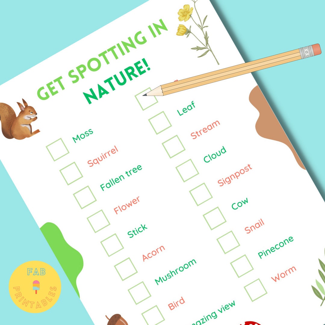 Nature Spotting Scavenger Hunt Printable - Etsy