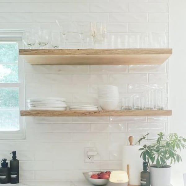 Solid Wood Floating Shelves - Etsy