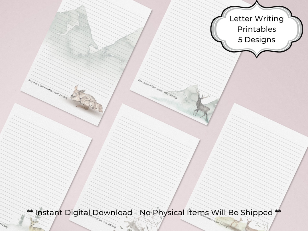 Jw Letter Writing Paper - JW Letter Writing Digital - Jw Writing ...