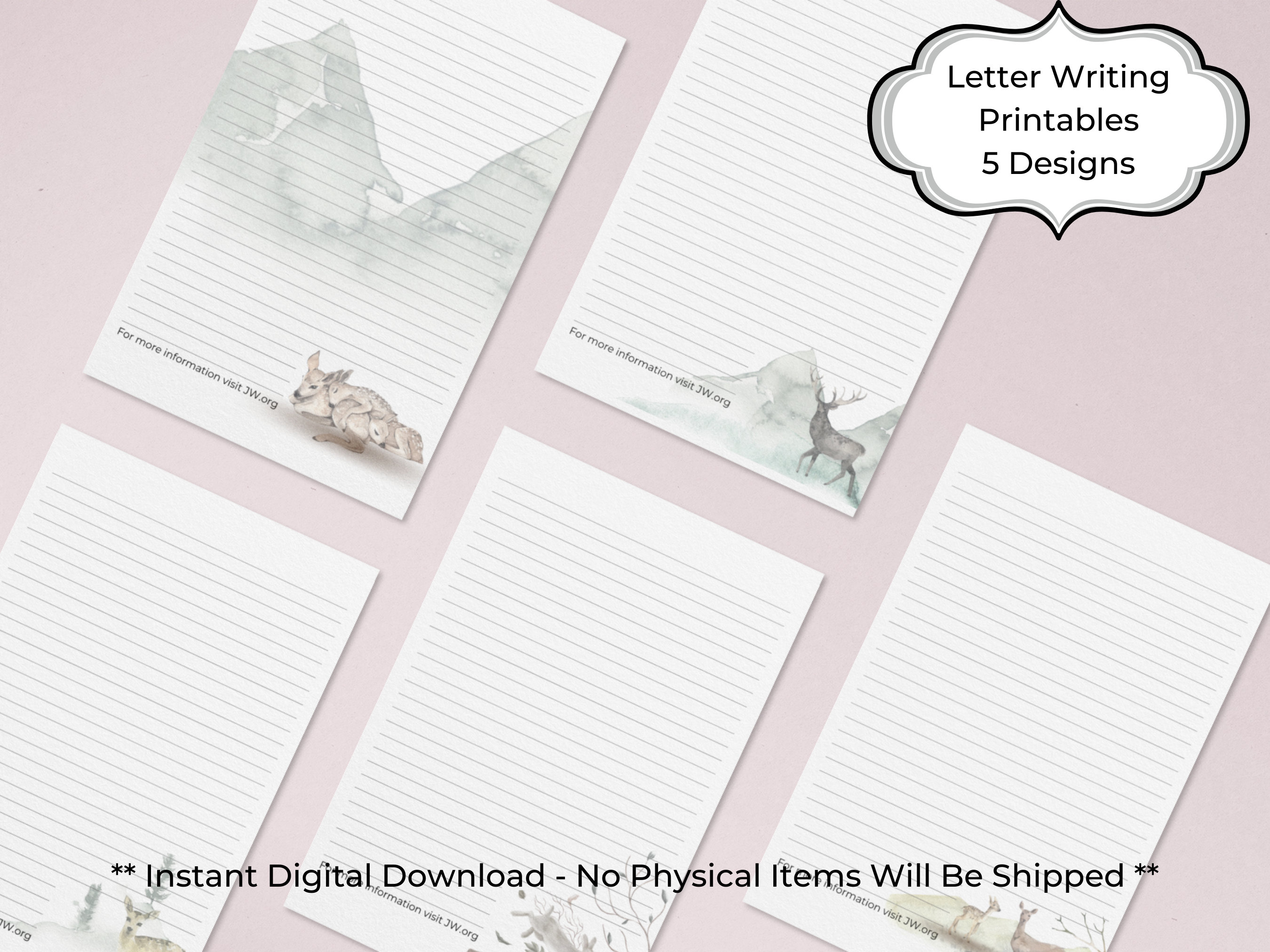 Jw Letter Writing Paper - JW Letter Writing Digital - Jw Writing ...