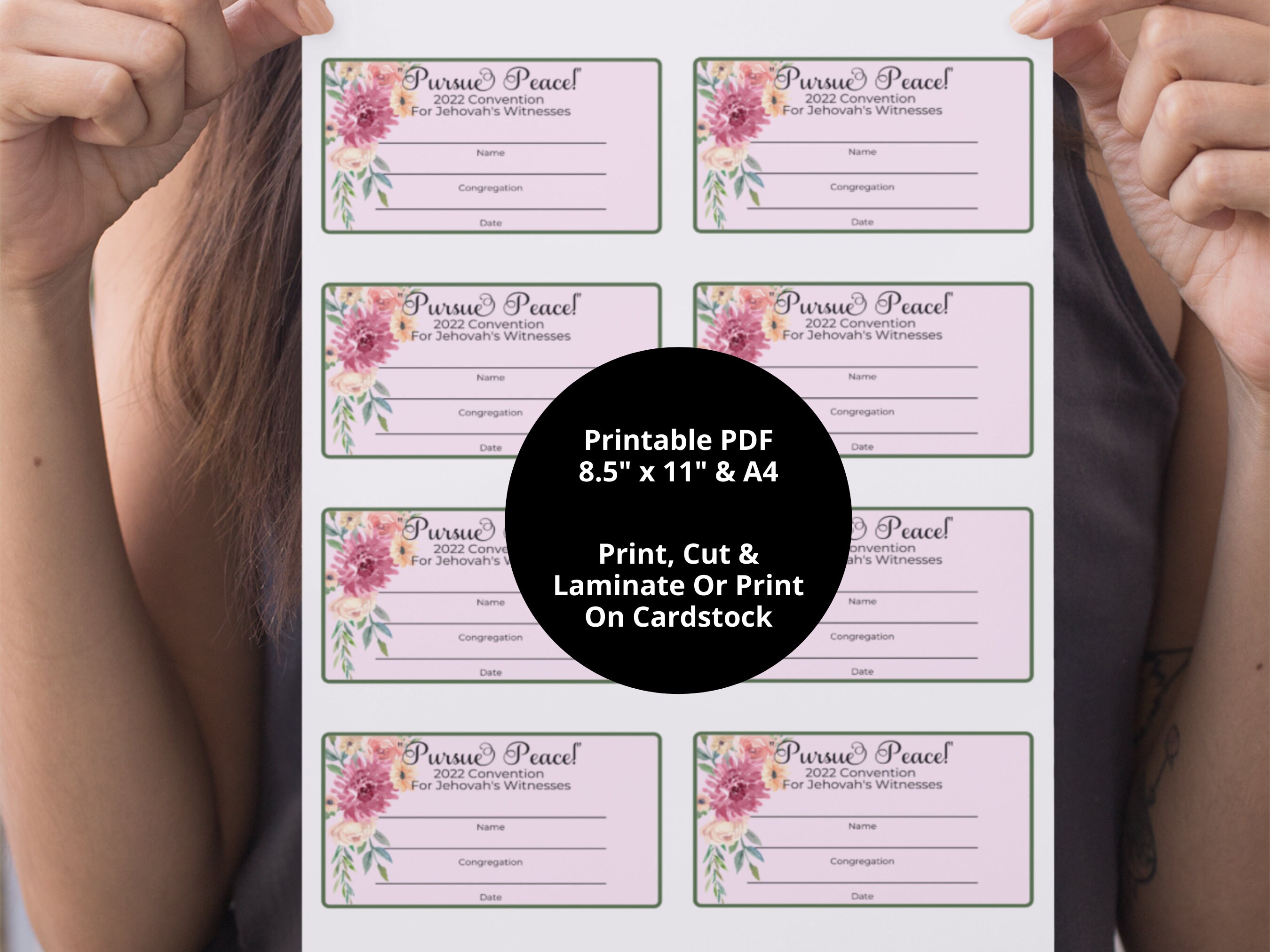 JW 2022 Convention Printable Badges JW Pursue Peace Badges - Etsy